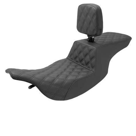 Saddlemen Tour Step Up Seat Black Full Lattice Stitch — Ramjet Racing