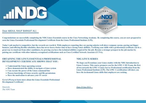 Abdul Rauf On Linkedin Linuxessentials Certification Linux