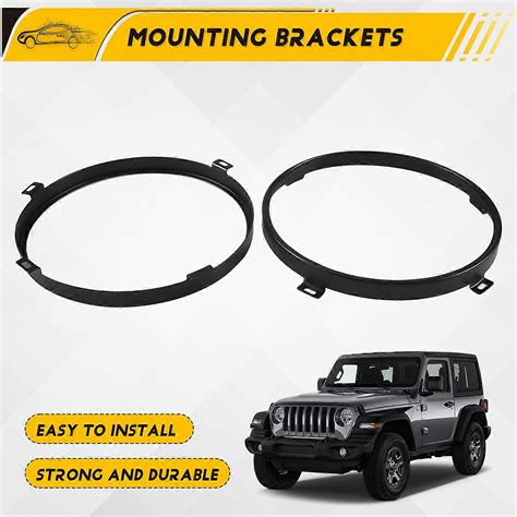 2pcs For Jeep Wrangler Jk Tj 07 17 7 Inch Led Headlight Round Ring