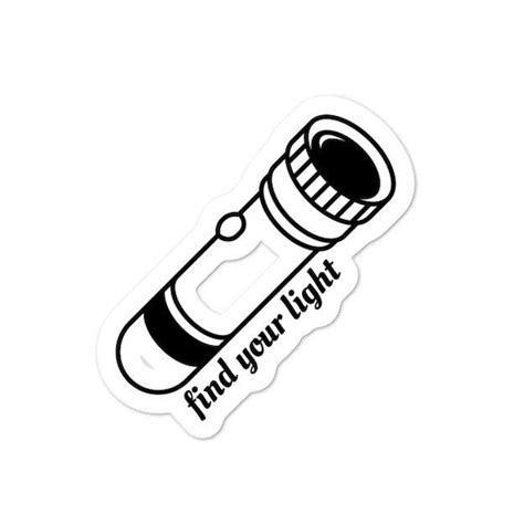 Flashlight Sticker Etsy