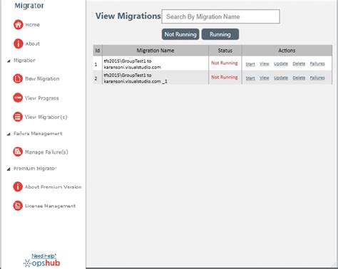 migration configuration opshub migrator for microsoft azure devops