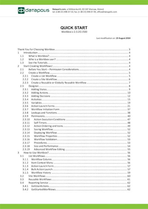 pdf quick start workflow and process management for sharepoint · at