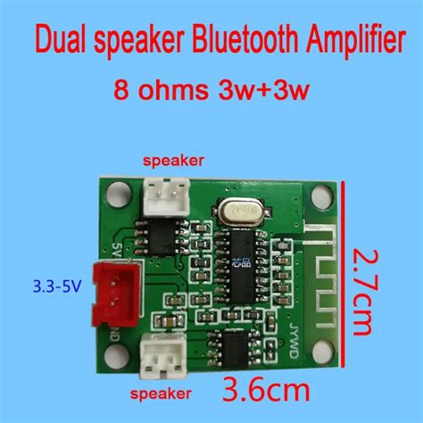 Dc 3 3v 5v Bluetooth Audio Module Digital Power Amplifier Board 3w 3w Dual Speaker Amp For Car