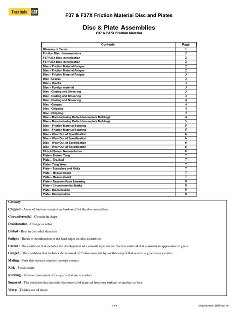 F37 And F37x Friction Material Disc And Plate Assemblies Download Free Pdf Clutch Friction