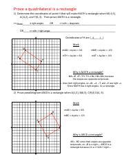 Proving Rectangles Geometric Properties Coordinate Proofs Course Hero