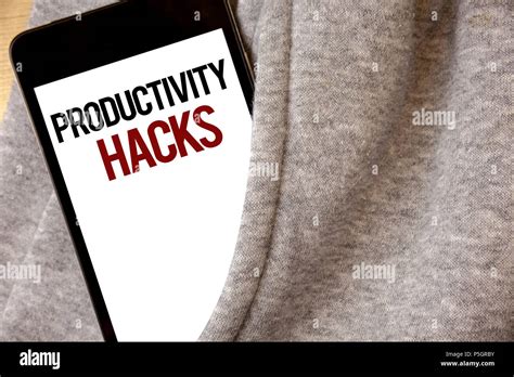 Handwriting Text Writing Productivity Hacks Concept Meaning Hacking