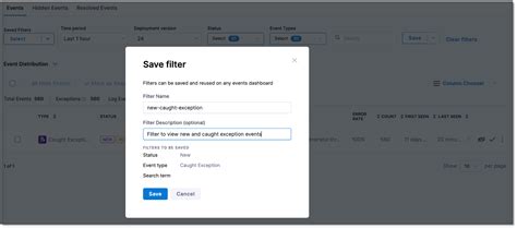 save filter settings harness developer hub