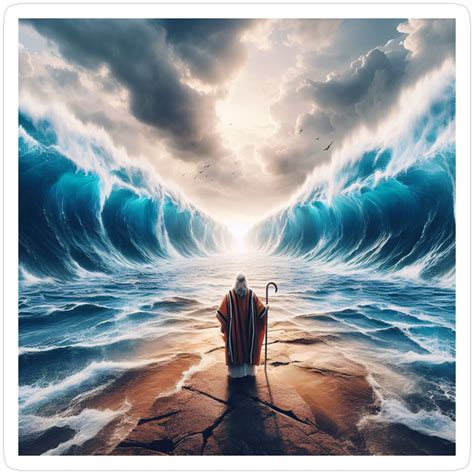 Moses Parting The Red Sea Sticker Parting The Red Sea Red Sea Cool