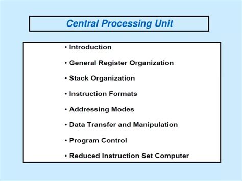 PPT Central Processing Unit PowerPoint Presentation Free Download ID 9683651