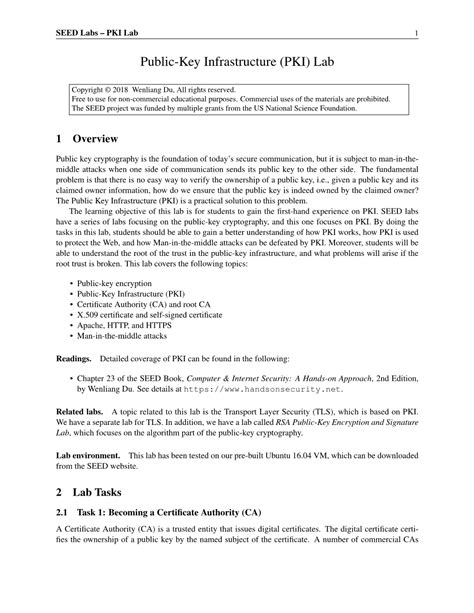public key infrastructure pki lab docslib
