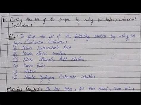 Finding the pH of the following samples by using pH paper/universal indicator || Science ...