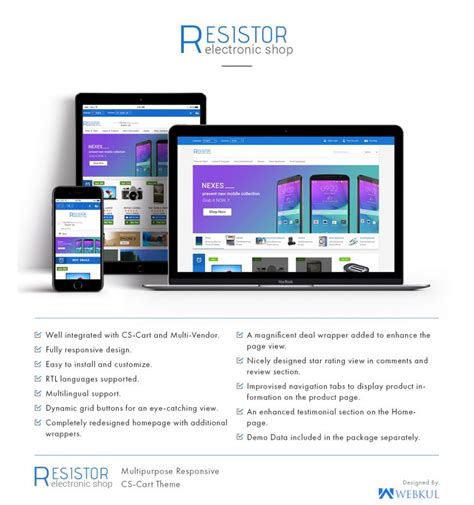 CS Cart Add On Webkul Software Pvt Ltd Responsive Theme Resistor