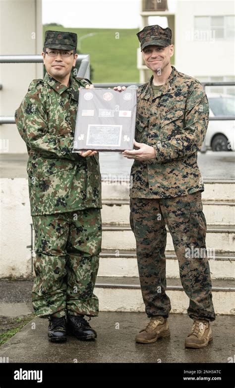 U S Marine Corps Col Douglas Burke Commanding Officer Of Combat Logistics Regiment 37 3rd