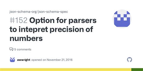 option for parsers to intepret precision of numbers · issue 152 · json