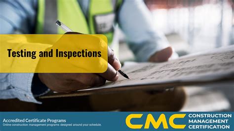 Testing And Inspections Construction Management Certification