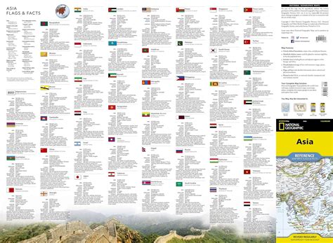 National Geographic Asia Map Folded With Flags And Thailand Ubuy