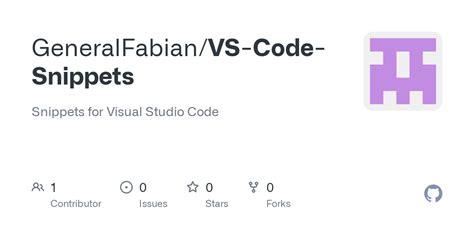 GitHub GeneralFabian VS Code Snippets Snippets For Visual Studio Code