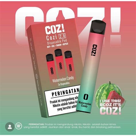 Jual Cozi Pod Pod Vape 20 Disposable Coz System 30mg Shopee