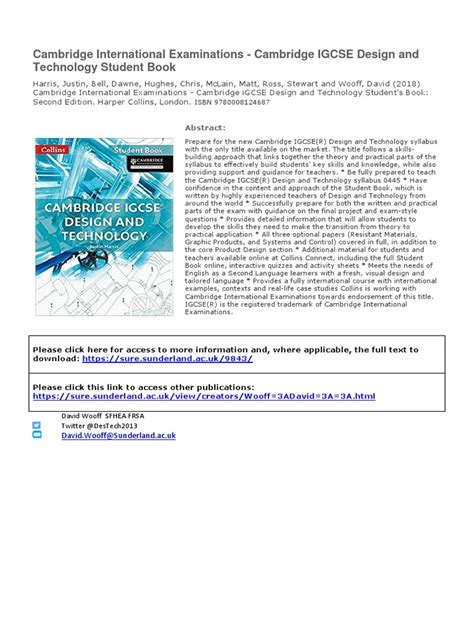 Cambridge Igcse Design And Technology St Pdf Pdf Books Design