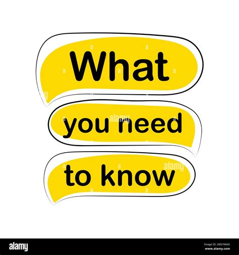 Need know Cut Out Stock Images & Pictures - Alamy