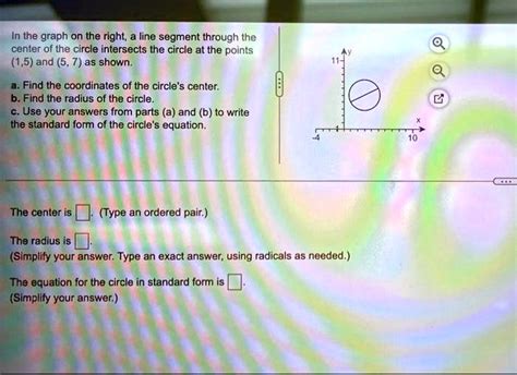 solved in the graph on the right line segment through the center of