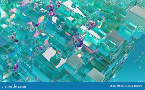 sci fi technology background abstract cubic pattern 3d solid geometry