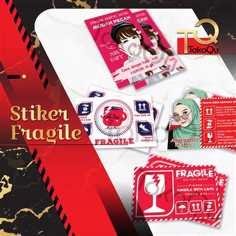 Jual [50pcs]stiker Fragile Fragile Stiker Stiker Fragile Lucu Stiker Fragile Unik Shopee Indonesia
