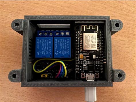 Nodemcu Esp8266 Double Relay Case Garagentor Steuerung Case 3d Model