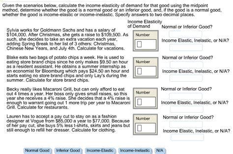 Solved Given The Scenarios Below Calculate The Income El Chegg Com