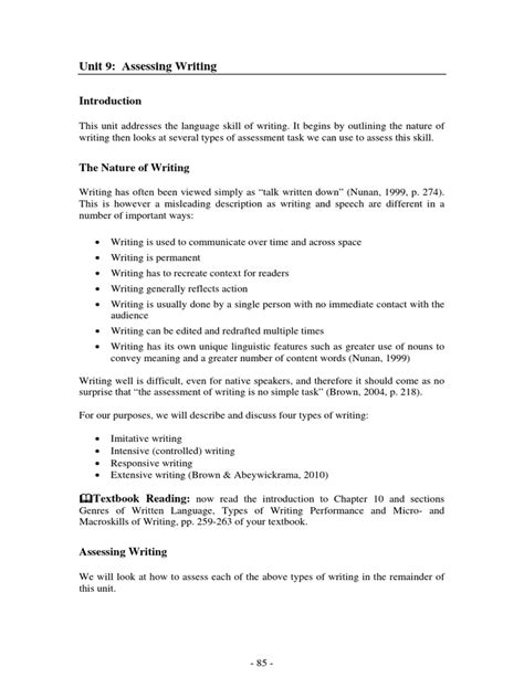 Study Guide Week 9 Assessing Writing Pdf Vocabulary Writing