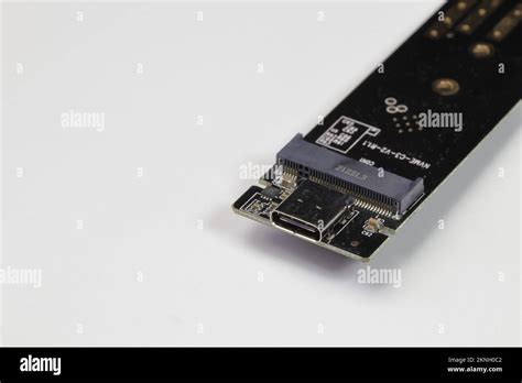 Close Up The M To Usb Type C Adapter For Convert Interface From NVME PCIe M To USB Interface
