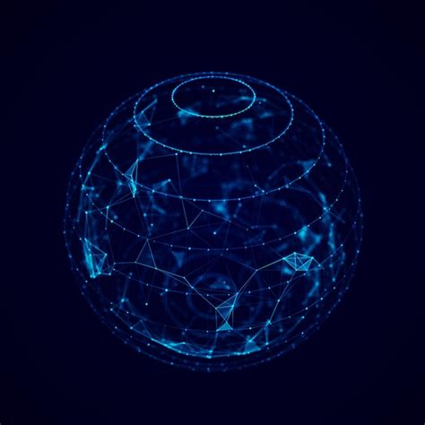 Premium Photo Sphere Made Up Of Points And Lines Network Connection