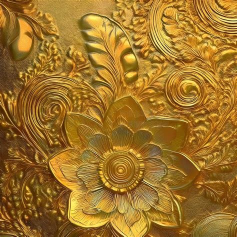 底纹ai数字艺术 金色3d立体花纹浮雕底纹肌理数字艺术背景 Ai背景免费下载格式2500像素编号71215531 千图网