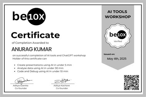 Learned Ai Tools In Be10x Masterclass Ready To Innovate Drx Anurag Kumar Posted On The Topic