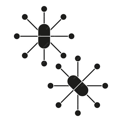 Иконы молекул черно-белые Символы химической структуры Векторная ...