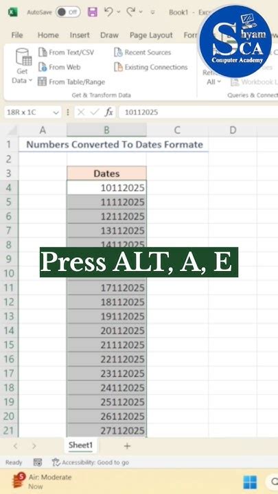 Numbers Converted To Date Formate In Excel 😉 Excel Exceltutorial