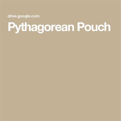 Pythagorean Pouch Pouch Crafty Sewing