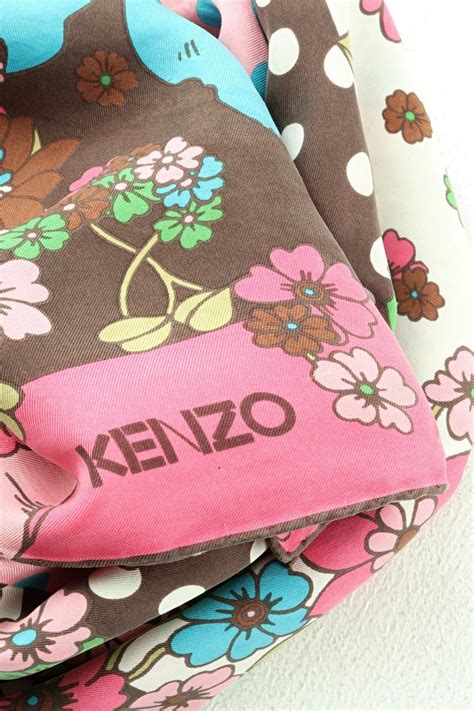 F 겐조 실크 스카프 꽃무늬 이태리원단 명품 이오acc 헬로마켓