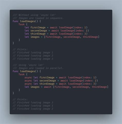 🚀 Antoine Van Der Lee On Linkedin The Difference Of Using Async Let Explained In A Code Example