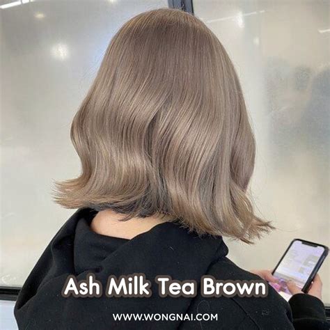 แจกไอเดีย สีผมน้ำตาลชานม Milk Tea Brown สีผมขับผิวสไตล์สาวเกาหลี