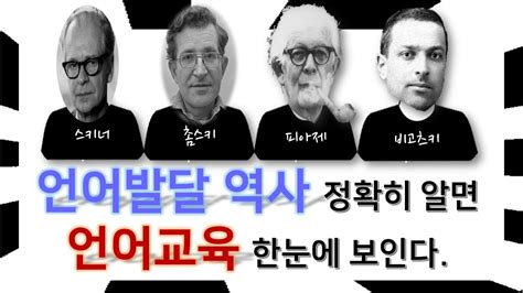 언어발달 언어발달역사 제대로 알아보자｜언어발달역사는 언어교육의 핵심이다｜스키너 Skinner촘스키 Chomsky 피아제 Piajet 비고츠키 Vygotsky