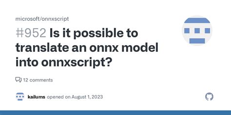 is it possible to translate an onnx model into onnxscript · issue 952
