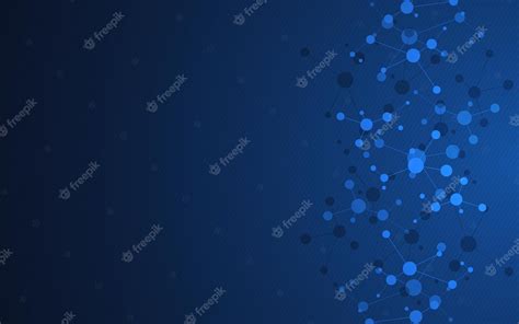 Premium Vector Abstract Technology Background With Molecular Structures Genetic Engineering