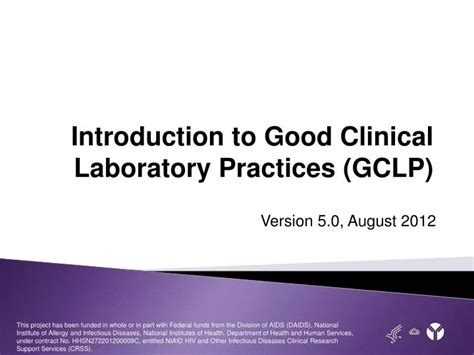 Ppt Introduction To Good Clinical Laboratory Practices Gclp Powerpoint Presentation Id 2396469