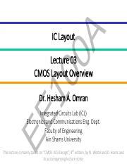 Layout Lec CMOS Layout Overview Pdf A IC Layout Lecture CMOS Layout Overview Dr