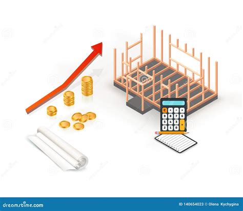 Cost Estimation Linear Icons Set Budgeting Projection Calculation