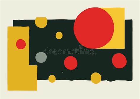 Abstract Composition With Geometrical Shapes In In The Style Of Suprematism Vector Illustration