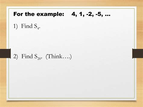 Arithmetic Sequences And Series Sumspptx