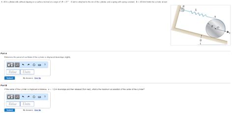 Solved A Lb Cylinder Rolls Without Slipping On A Surface Chegg