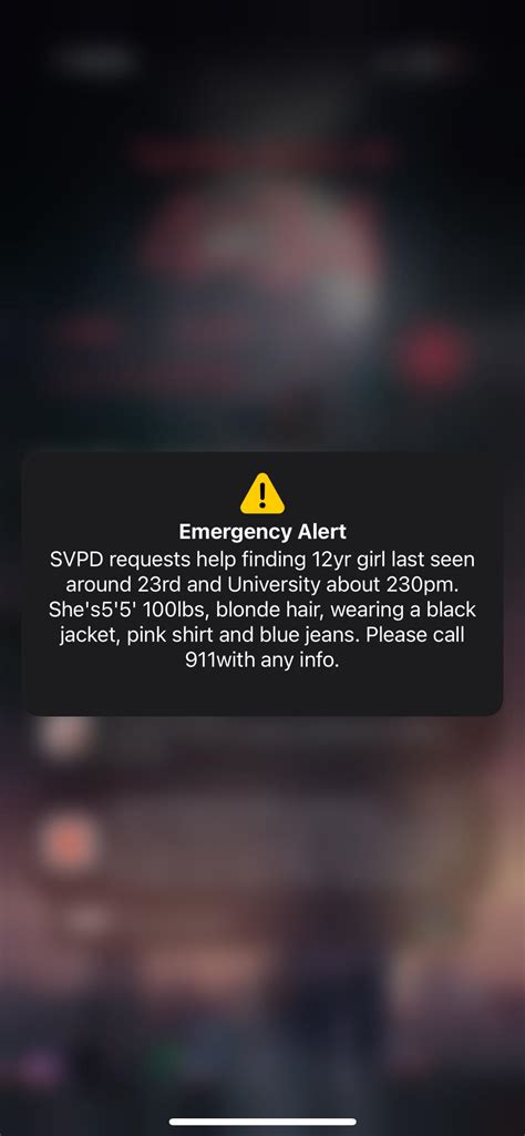 Amber Alert For The Valley Near University Rspokane